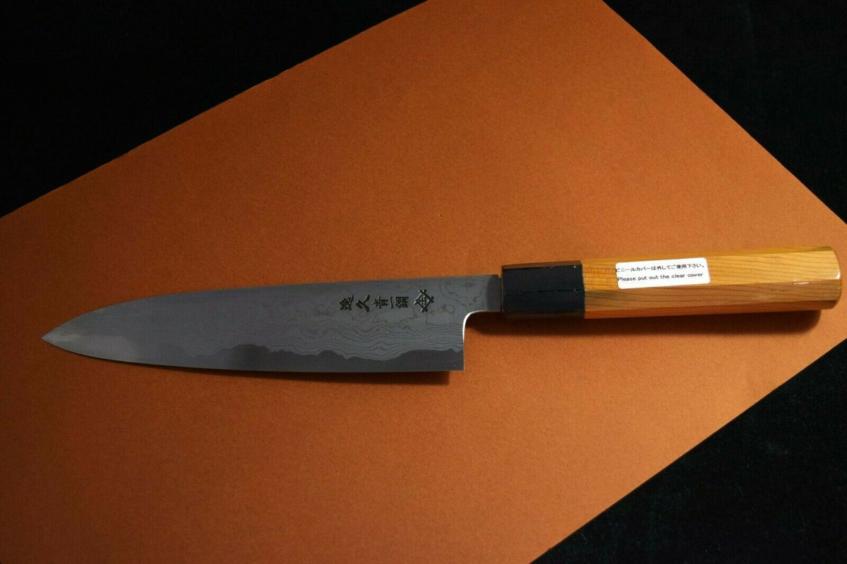 Japanese Chef Knife Ikyu by Itsuo Doi Aogami 1 Suminagashi Santoku 180 ...